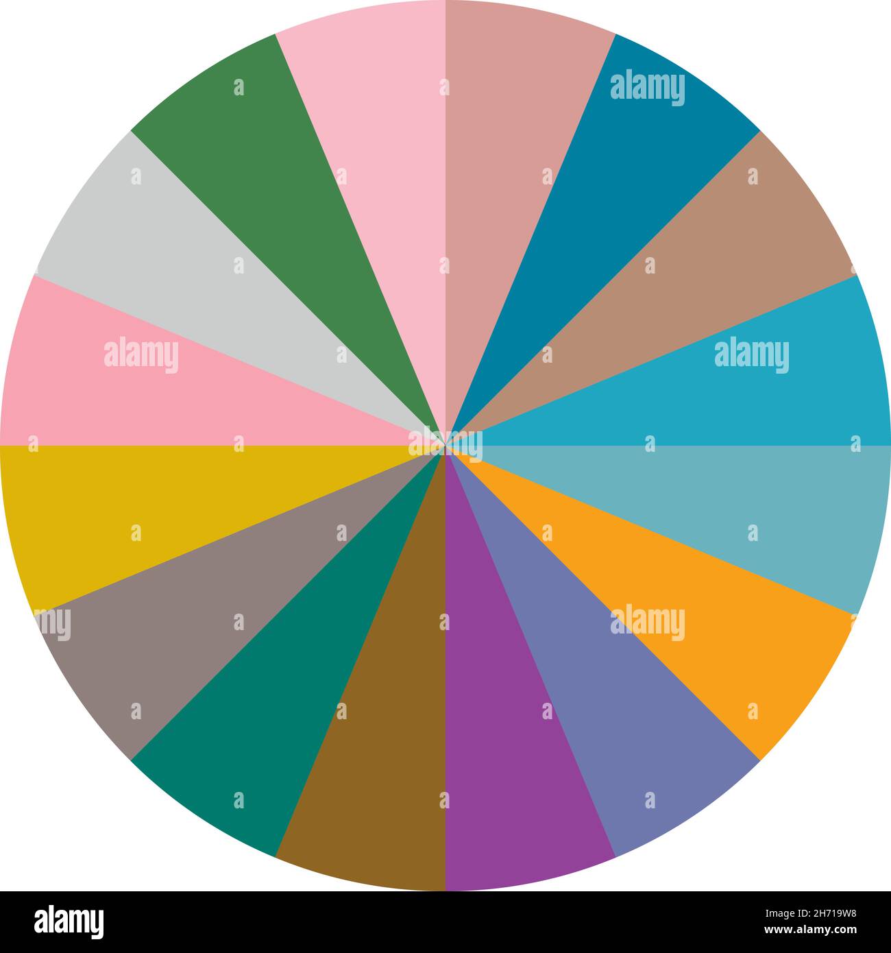 Pie chart, Pie graph, circular, circle diagram from series with 2 to 65 ...