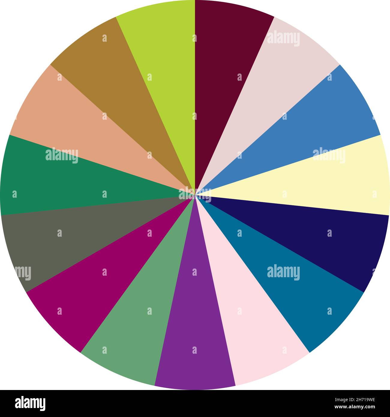 Pie chart, Pie graph, circular, circle diagram from series with 2 to 65 ...