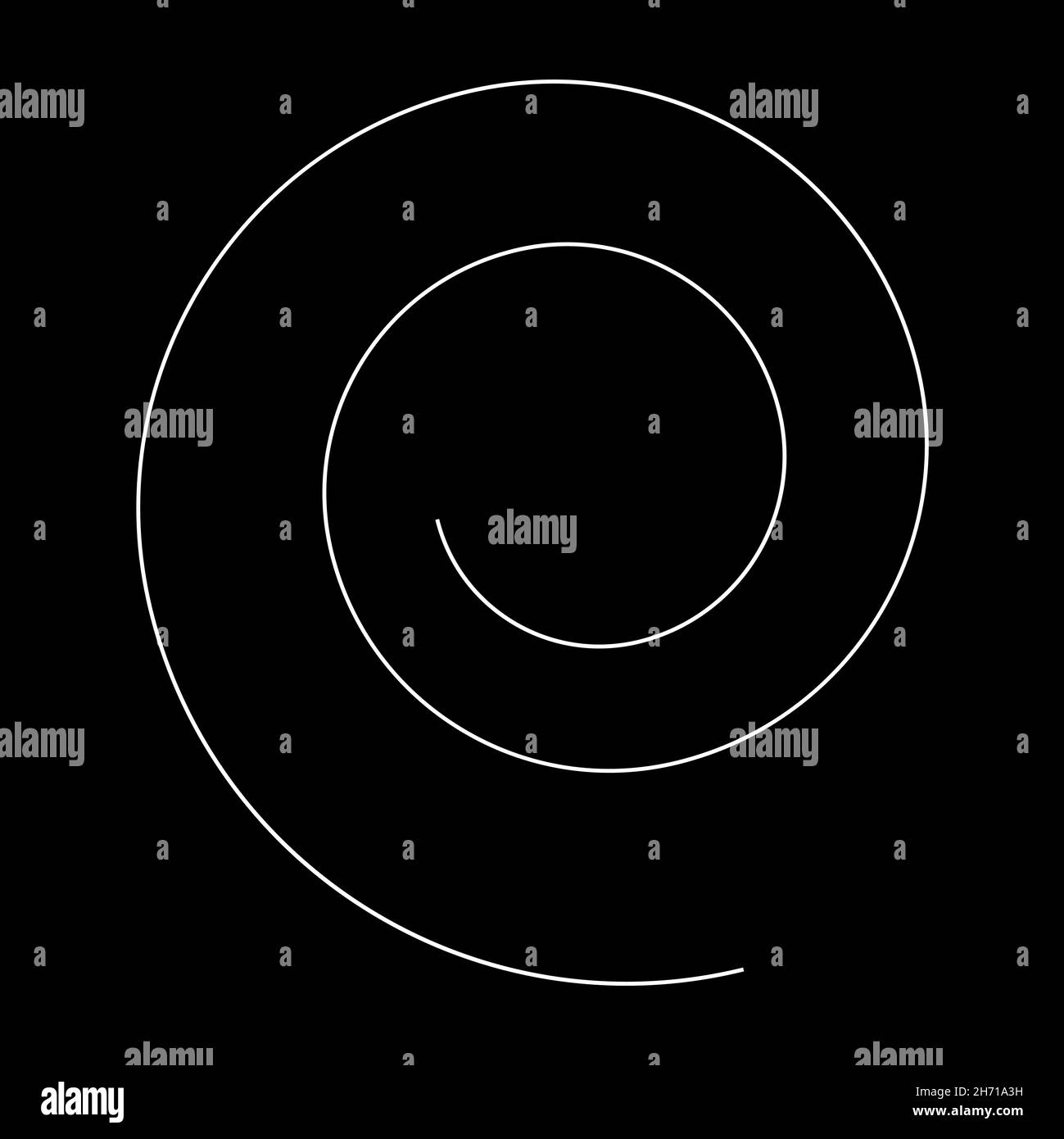 Spiral, swirl, twirl, volute design element with thin lines. Circular ...