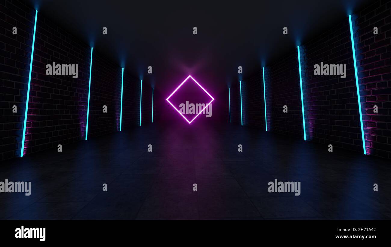 Neon lights background. Abstract illustration. 3D rendering Stock Photo ...