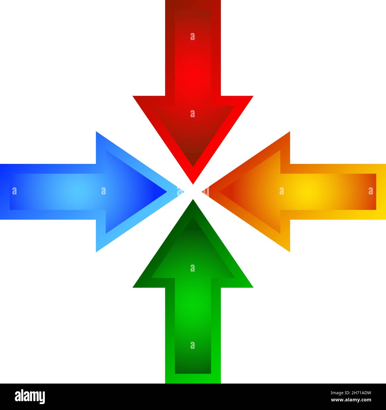 4-way arrows, pointers, cursors shapes - stock vector illustration ...