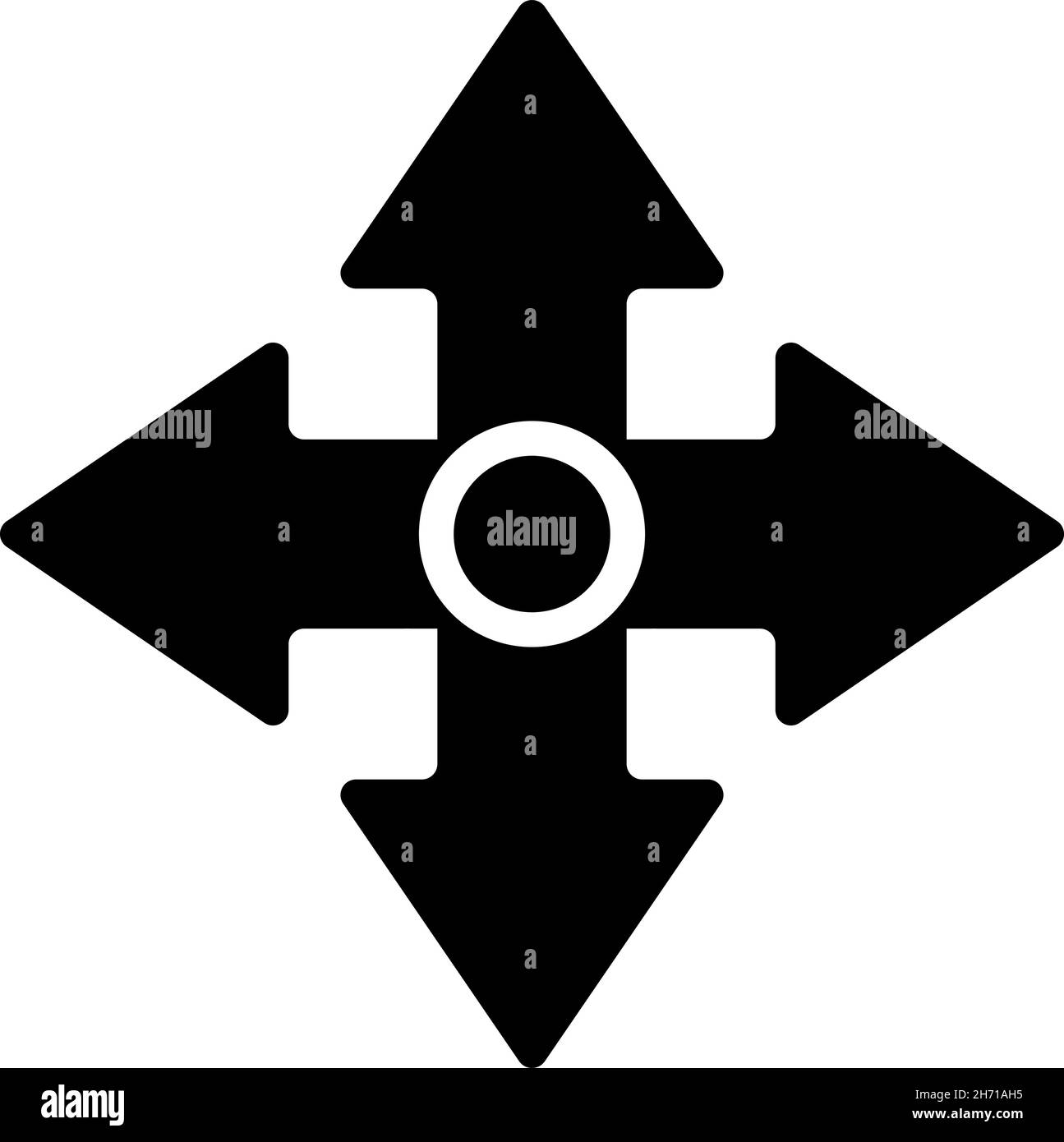 4-way arrows, pointers, cursors shapes - stock vector illustration ...