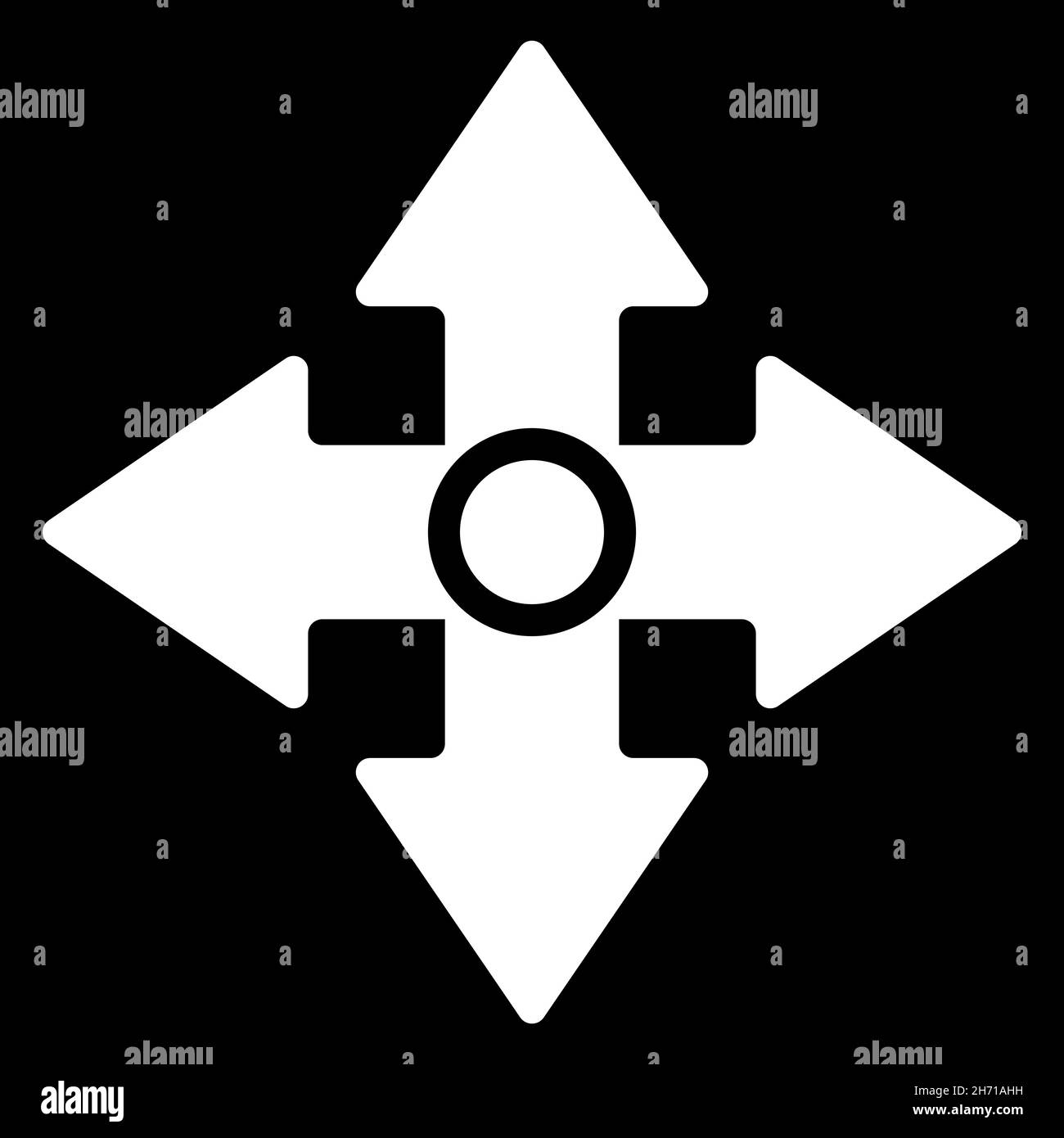 4-way arrows, pointers, cursors shapes - stock vector illustration ...