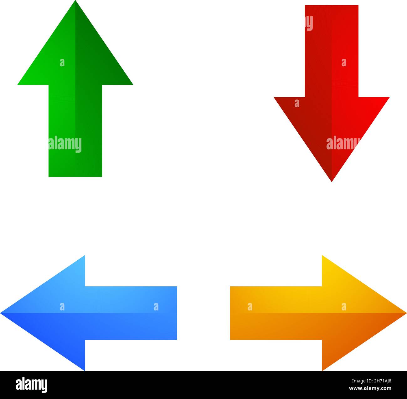 4-way arrows, pointers, cursors shapes - stock vector illustration ...