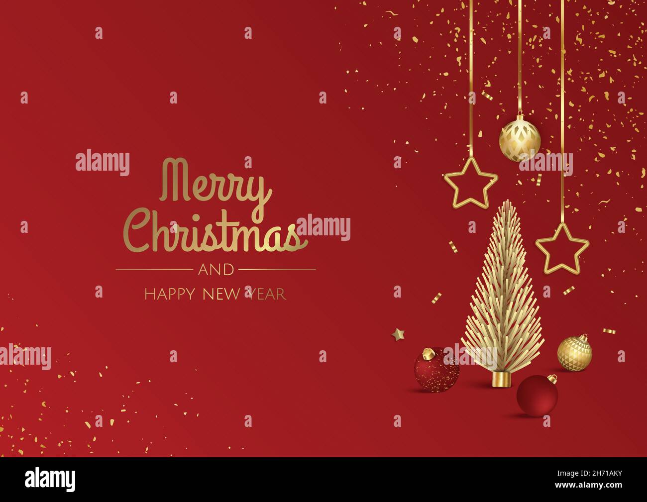 Merry Christmas sale banner template. Greeting card, banner, poster ...