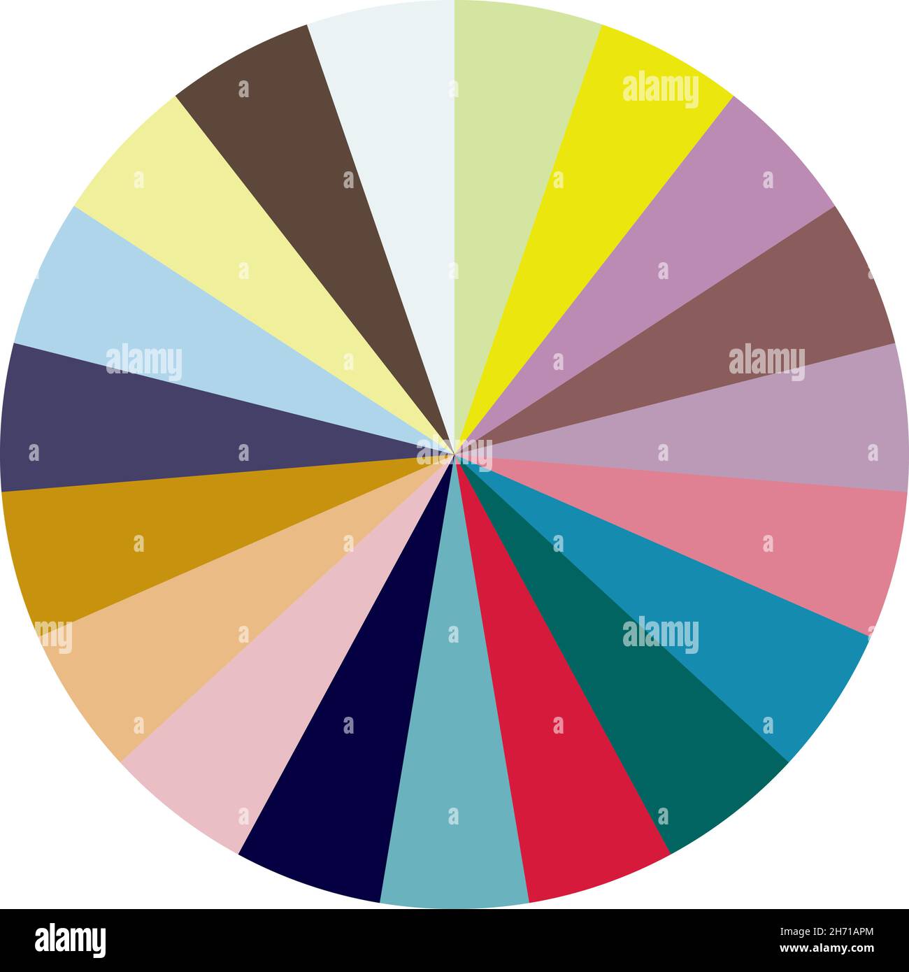 Pie chart, Pie graph, circular, circle diagram from series with 2 to 65 ...