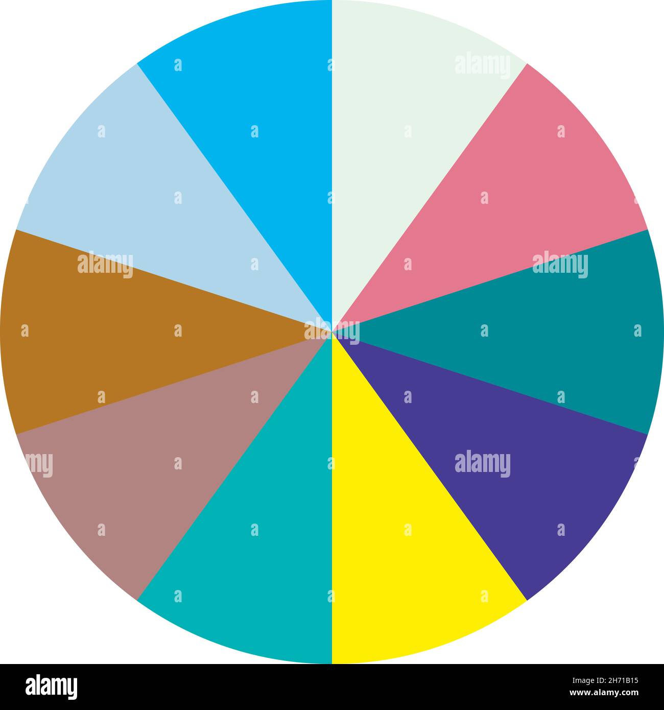 Pie chart, Pie graph, circular, circle diagram from series with 2 to 65 ...