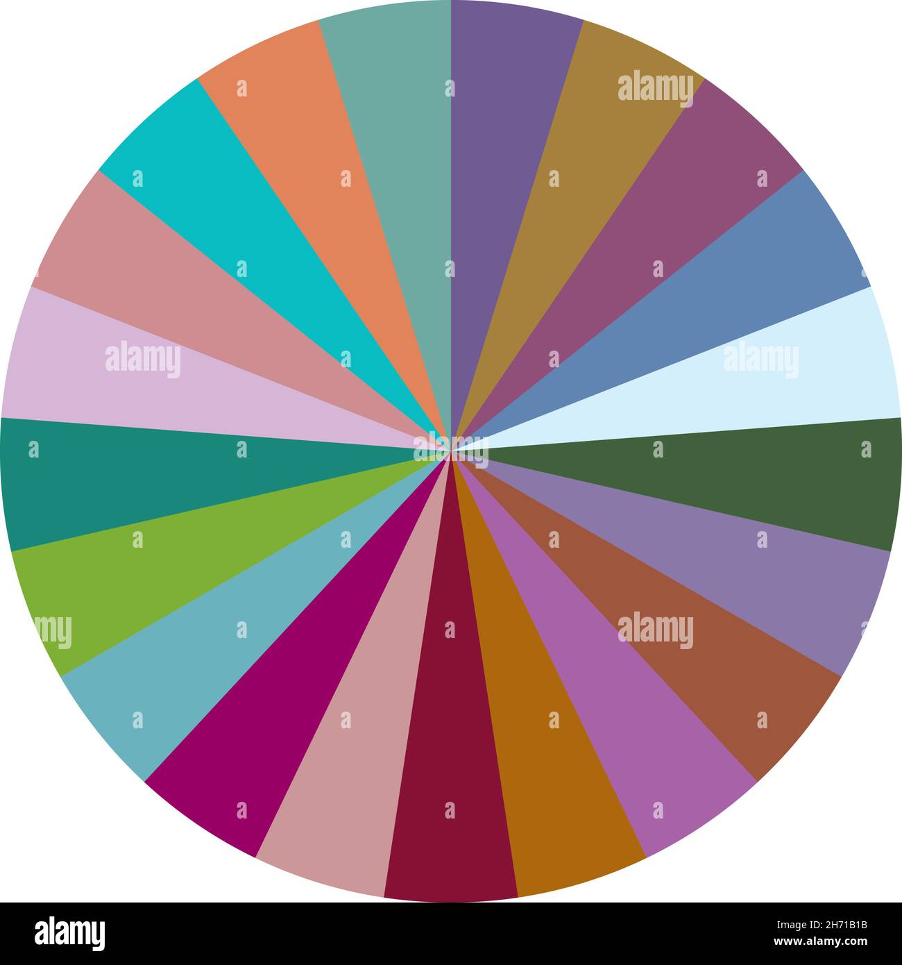 Pie chart, Pie graph, circular, circle diagram from series with 2 to 65 ...