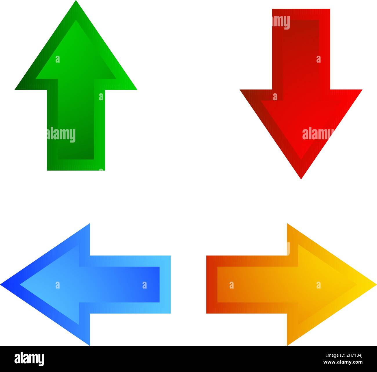 4-way arrows, pointers, cursors shapes - stock vector illustration ...