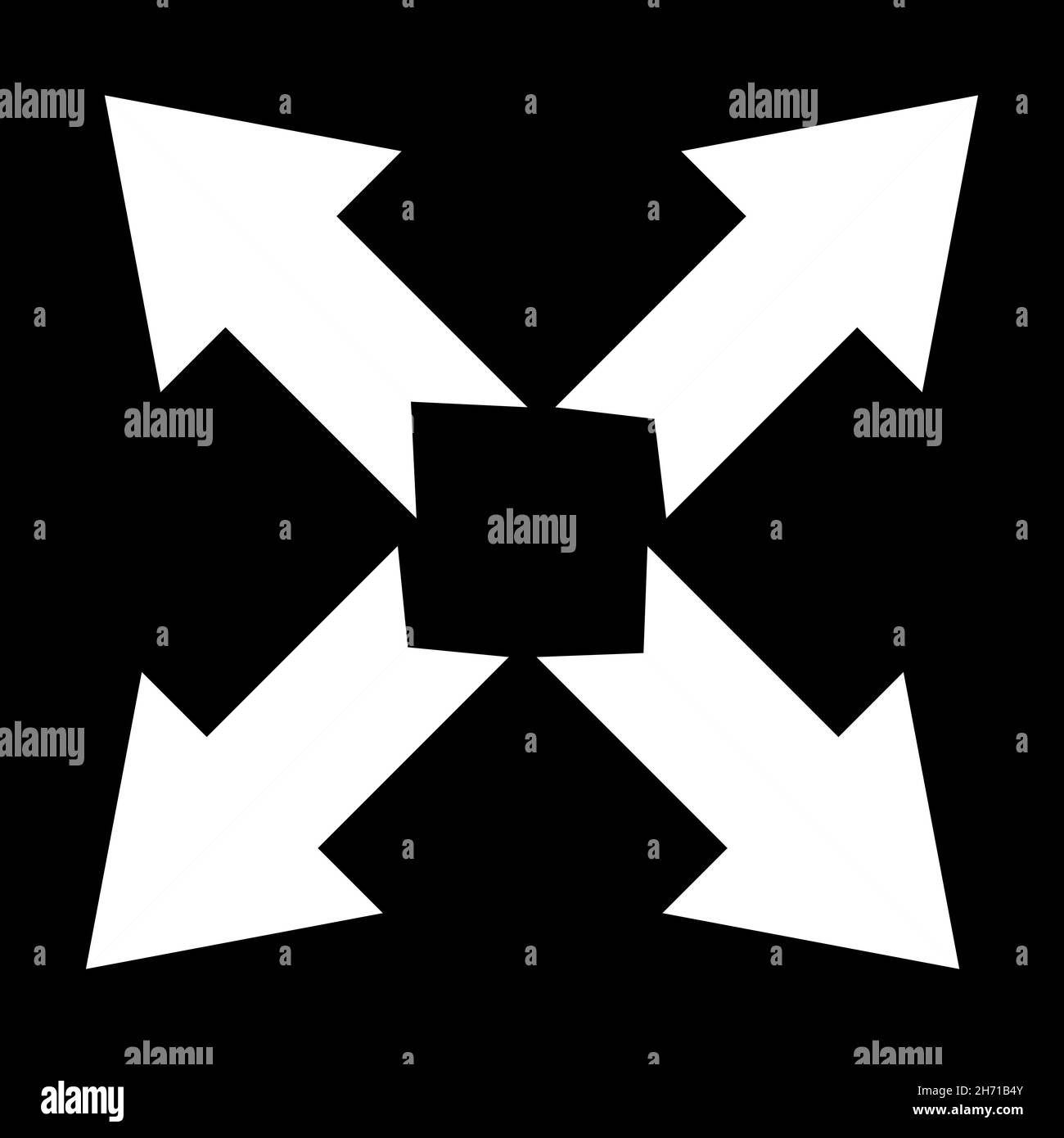 4-way arrows, pointers, cursors shapes - stock vector illustration ...