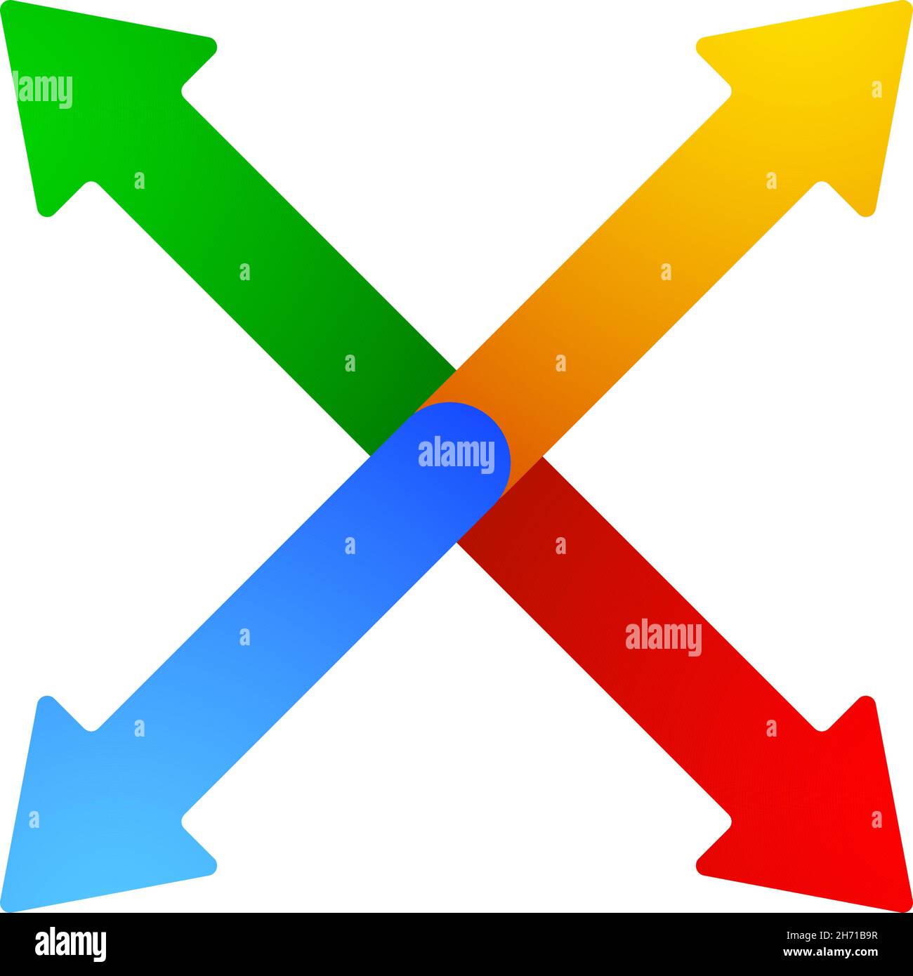 4-way arrows, pointers, cursors shapes - stock vector illustration ...