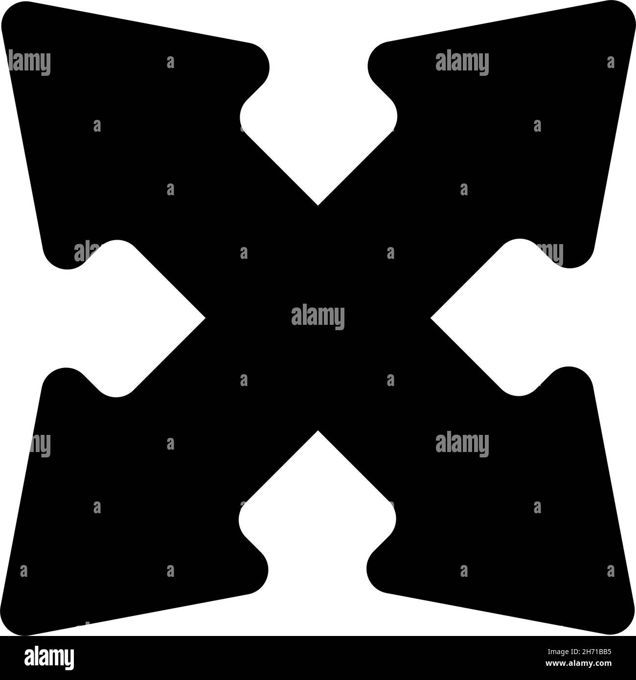 4-way arrows, pointers, cursors shapes - stock vector illustration ...