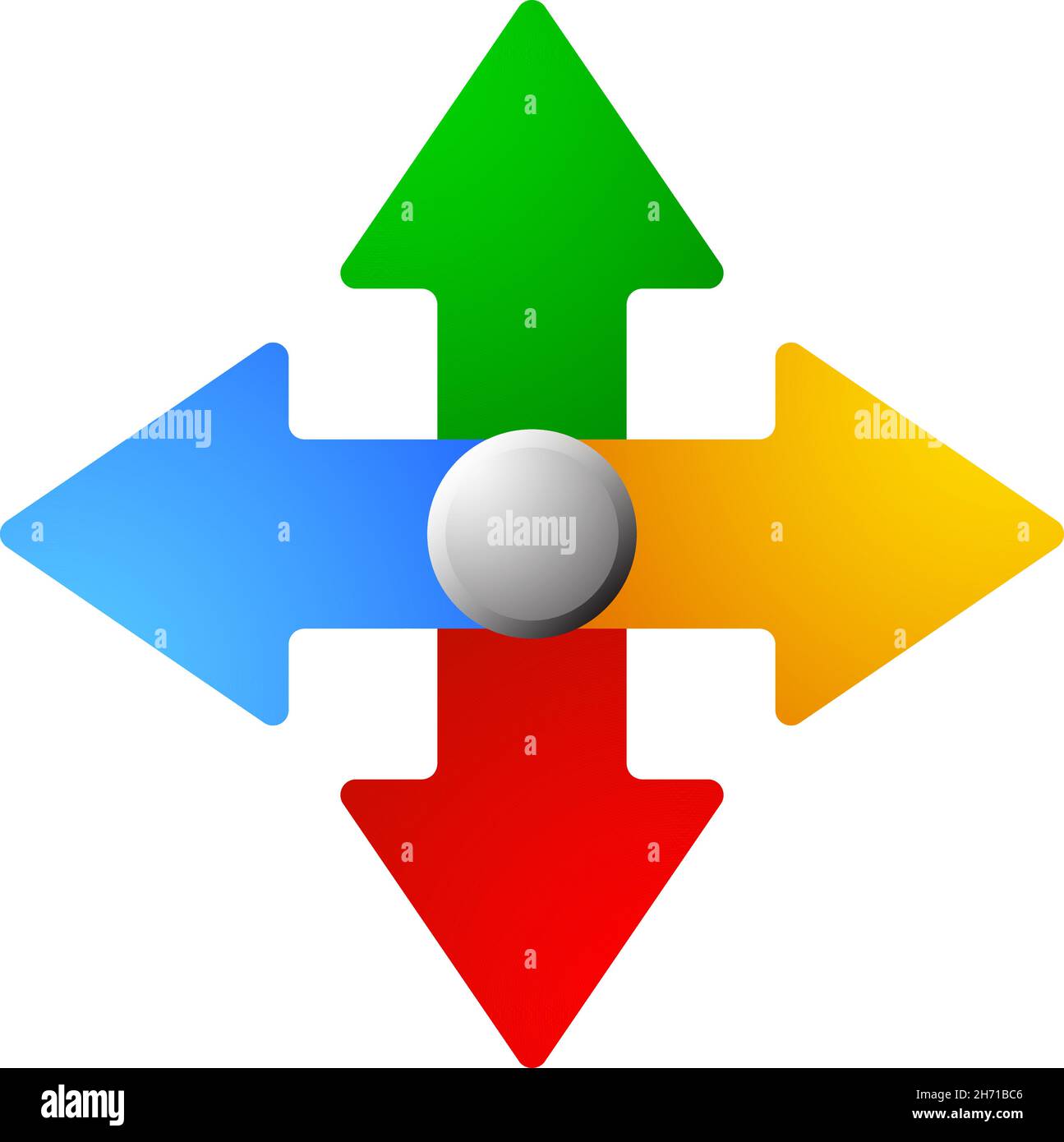 4-way arrows, pointers, cursors shapes - stock vector illustration ...