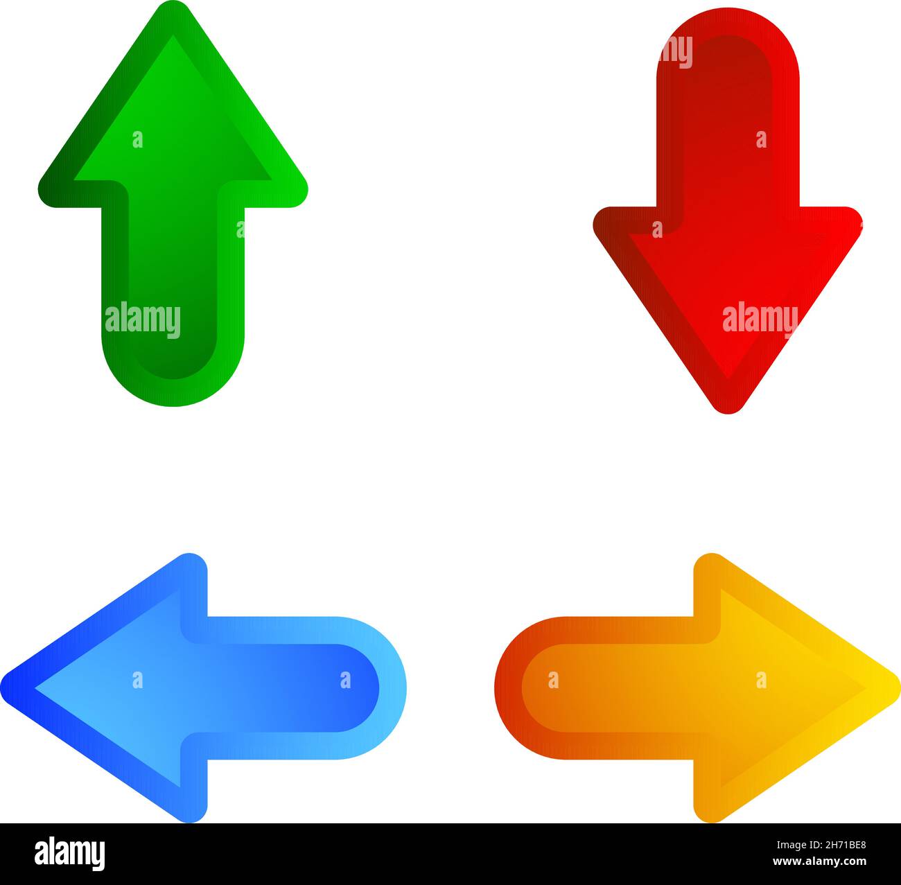 4-way arrows, pointers, cursors shapes - stock vector illustration ...