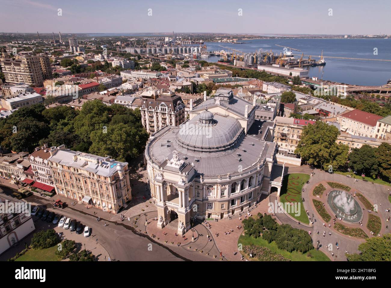 Aerial view, Odessa National Academic Theatre of Opera and Ballet ...