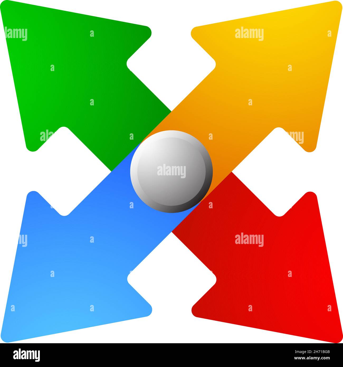 4-way arrows, pointers, cursors shapes - stock vector illustration ...