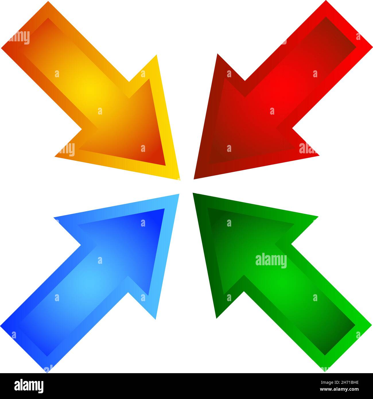 4-way arrows, pointers, cursors shapes - stock vector illustration ...