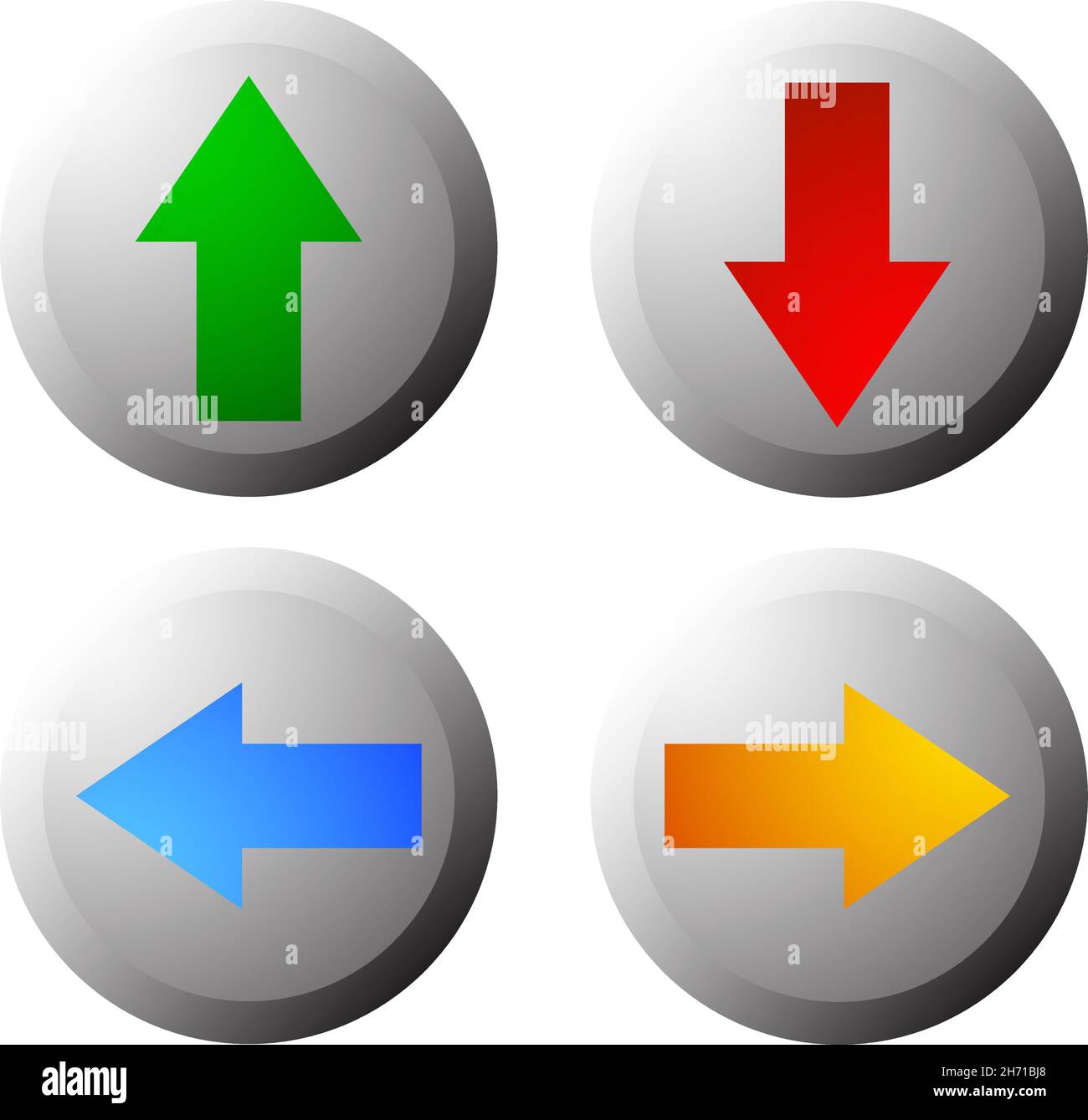 4-way arrows, pointers, cursors shapes - stock vector illustration ...