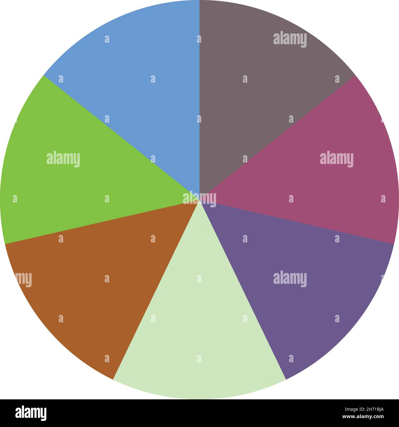 Pie chart, Pie graph, circular, circle diagram from series with 2 to 65 ...