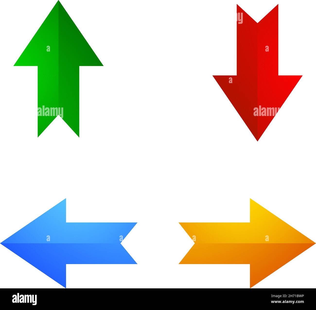 4-way arrows, pointers, cursors shapes - stock vector illustration ...