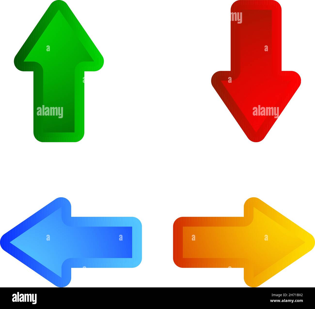 4-way arrows, pointers, cursors shapes - stock vector illustration ...