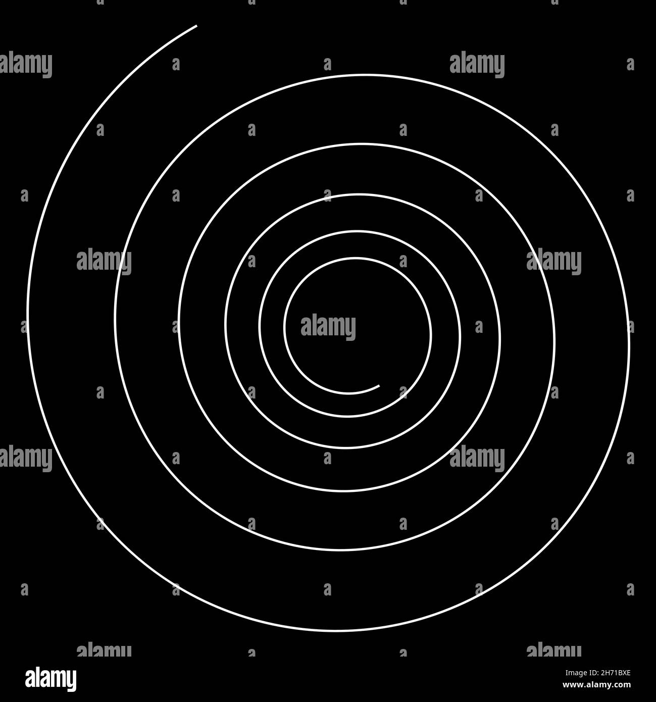 Spiral, swirl, twirl, volute design element with thin lines. Circular ...