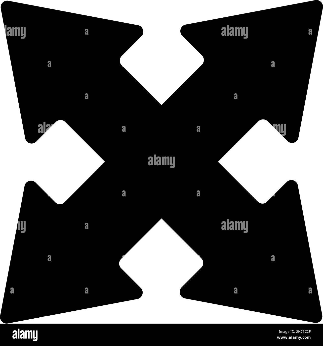 4-way arrows, pointers, cursors shapes - stock vector illustration ...