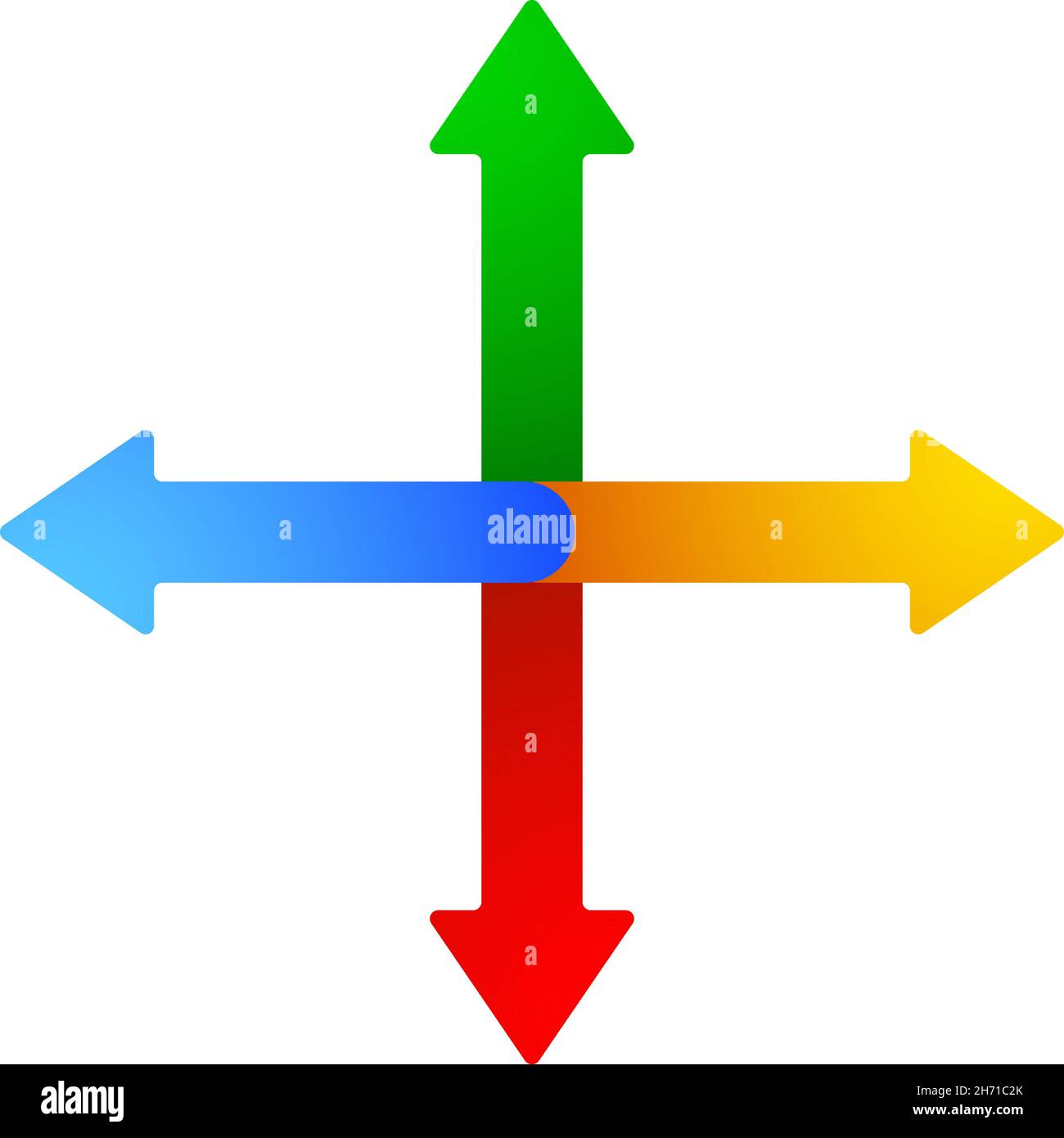 4-way arrows, pointers, cursors shapes - stock vector illustration ...