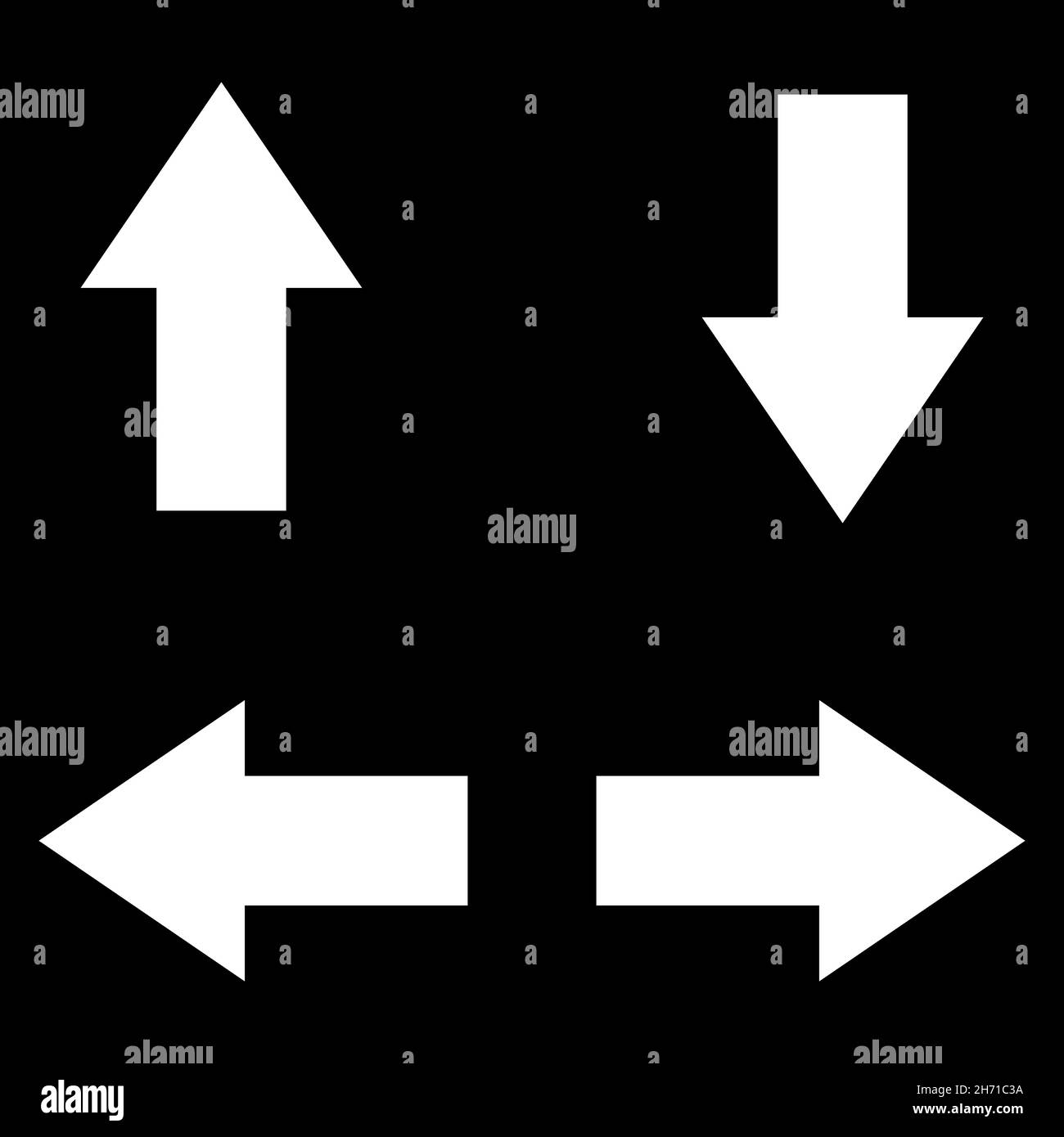 4-way arrows, pointers, cursors shapes - stock vector illustration ...