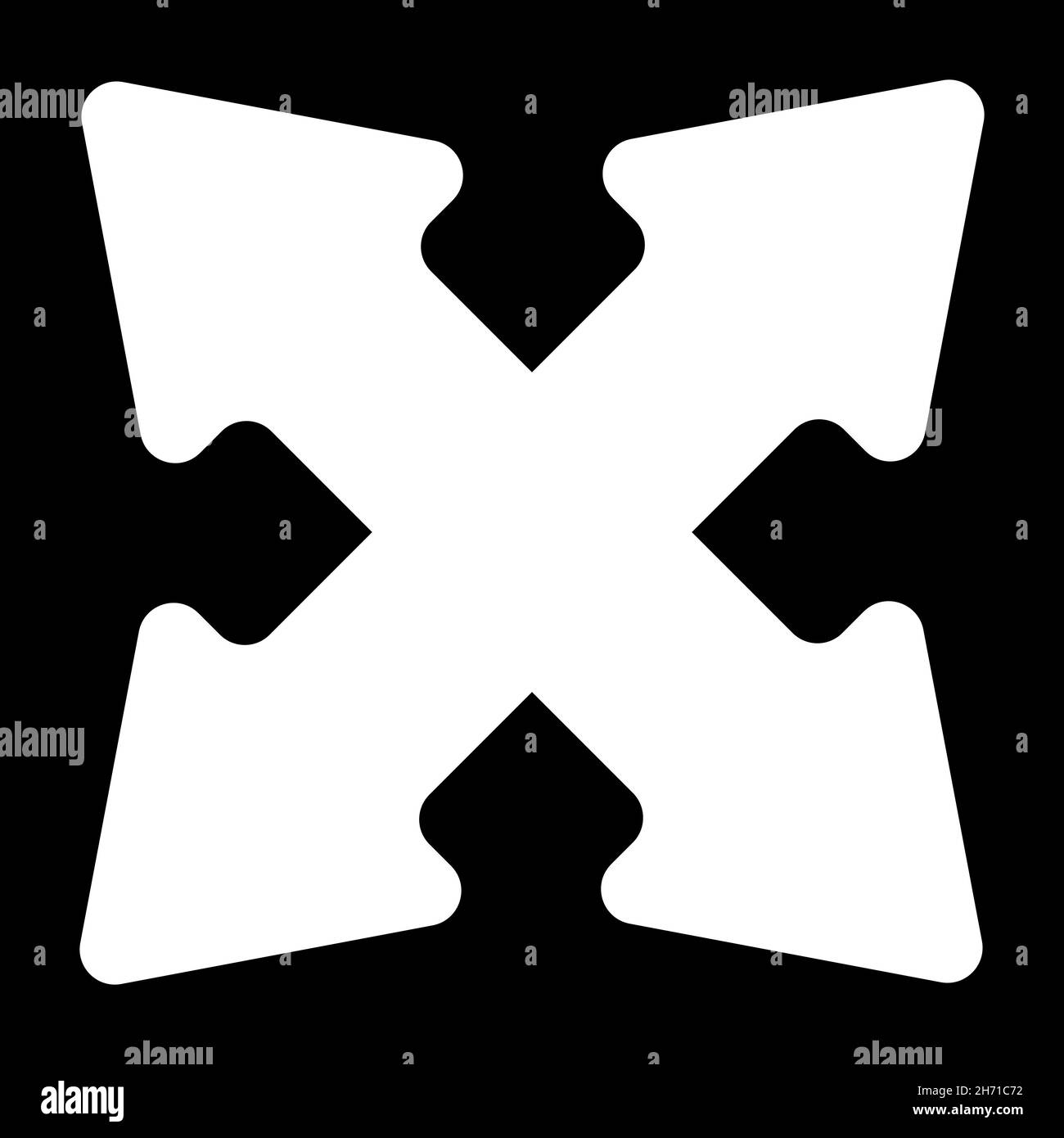 4-way arrows, pointers, cursors shapes - stock vector illustration ...