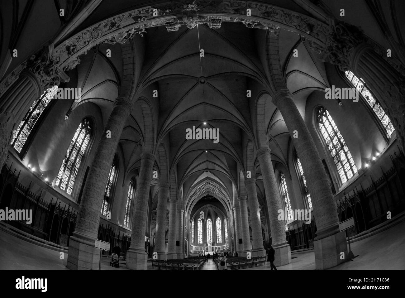 Interior view notre dame cathedral luxembourg hi-res stock photography and images - Alamy