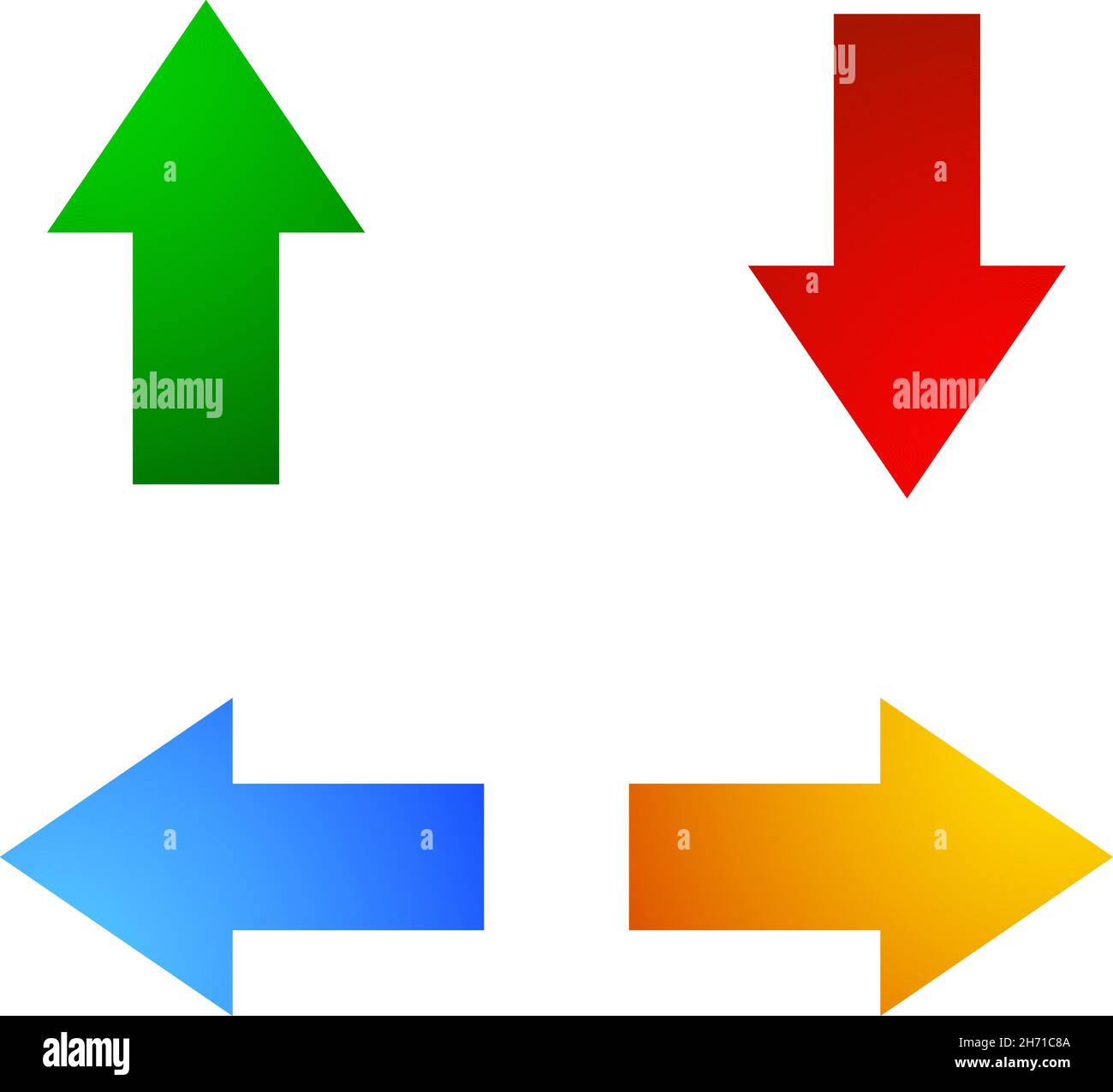 4-way arrows, pointers, cursors shapes - stock vector illustration ...