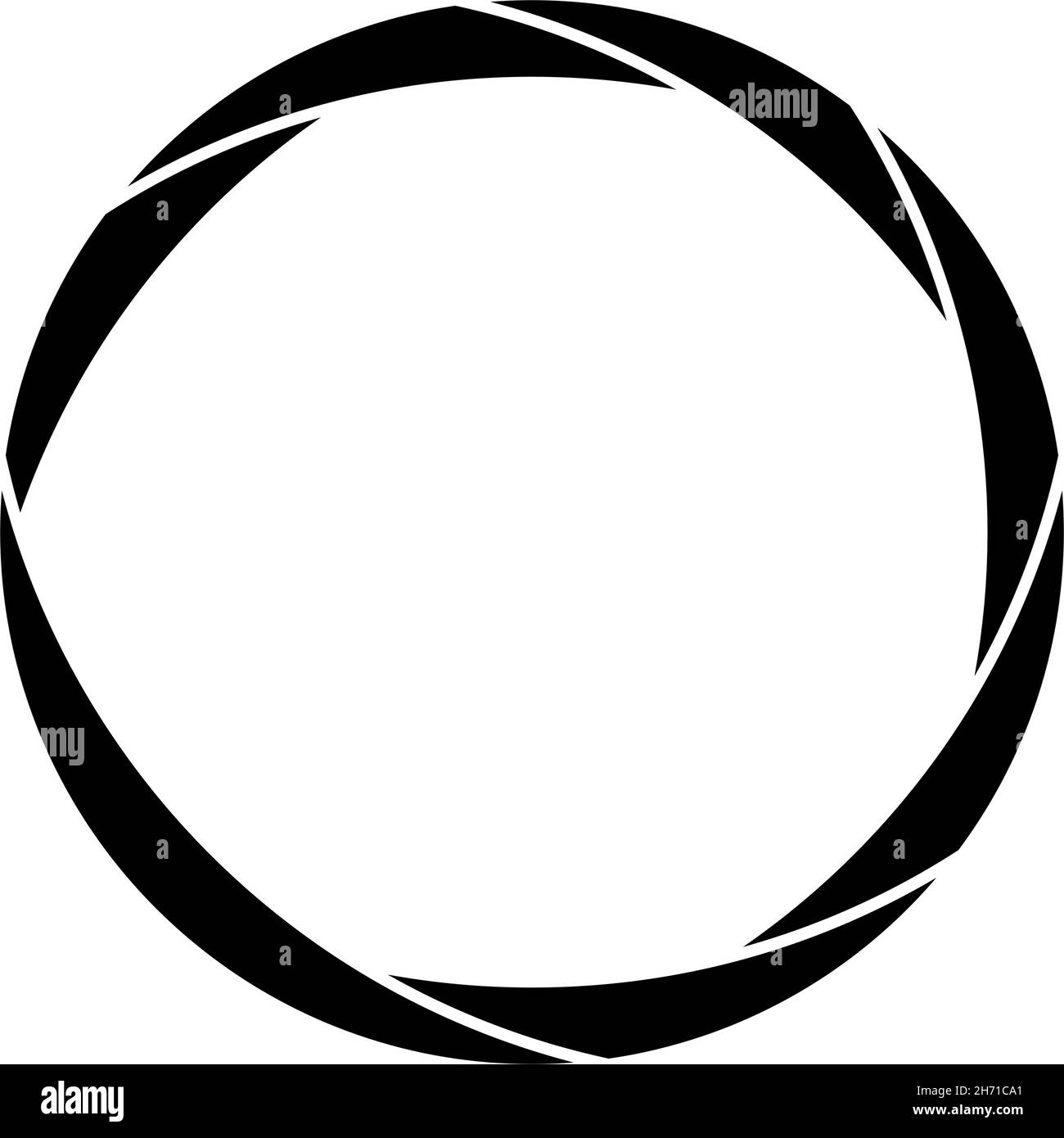 Circular abstract graphic. Segmented circle icon, design. Cyclical ...