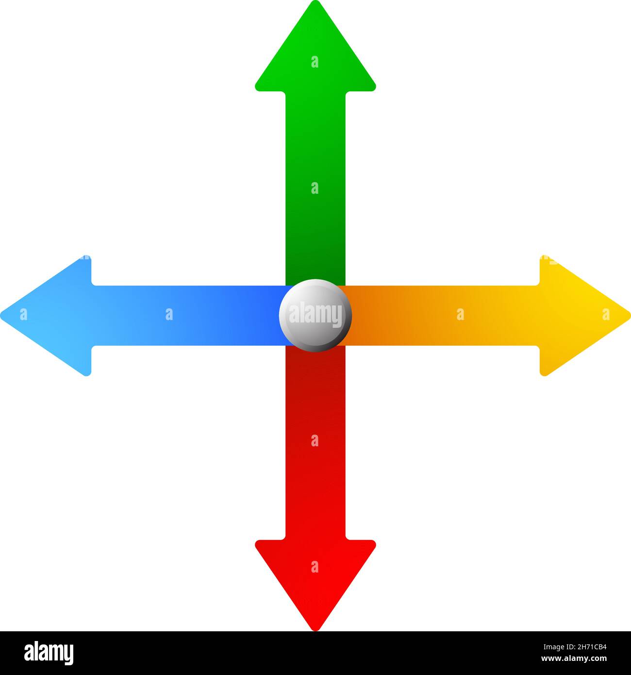 4-way arrows, pointers, cursors shapes - stock vector illustration ...