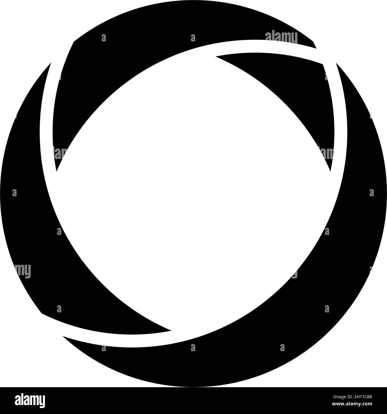 Circular abstract graphic. Segmented circle icon, design. Cyclical ...