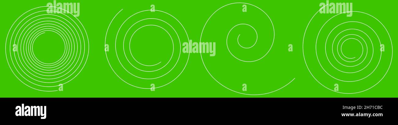 Spiral, swirl, twirl, volute design element with thin lines. Circular ...