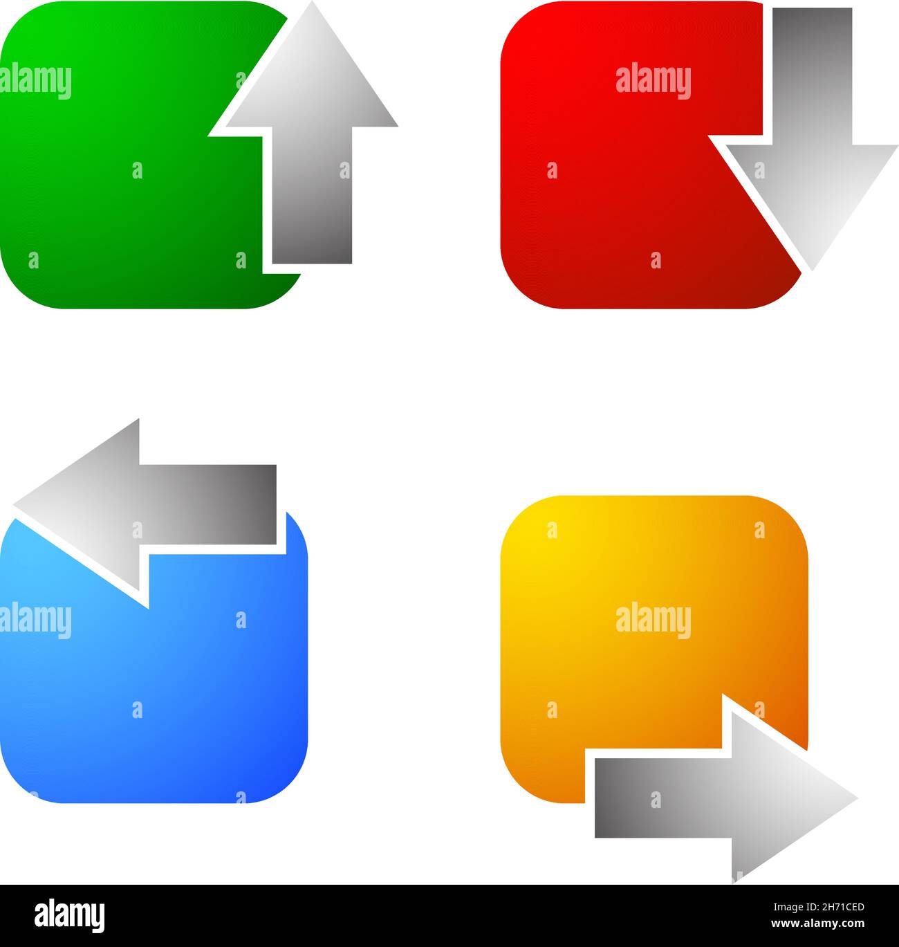 4-way arrows, pointers, cursors shapes - stock vector illustration ...