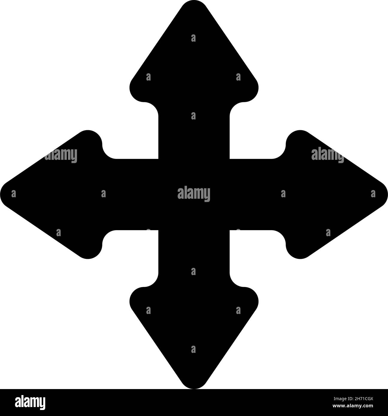 4-way arrows, pointers, cursors shapes - stock vector illustration ...