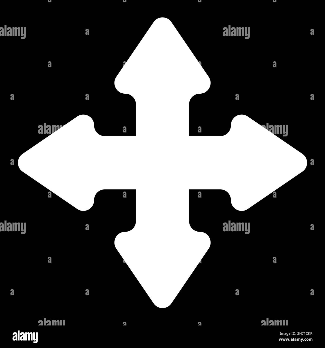 4-way arrows, pointers, cursors shapes - stock vector illustration ...