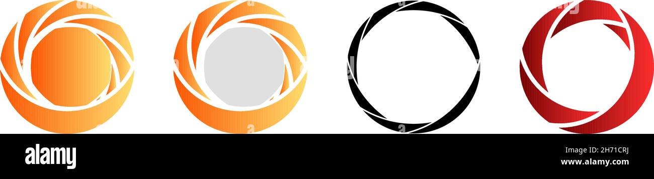 Circular abstract graphic. Segmented circle icon, design. Cyclical ...