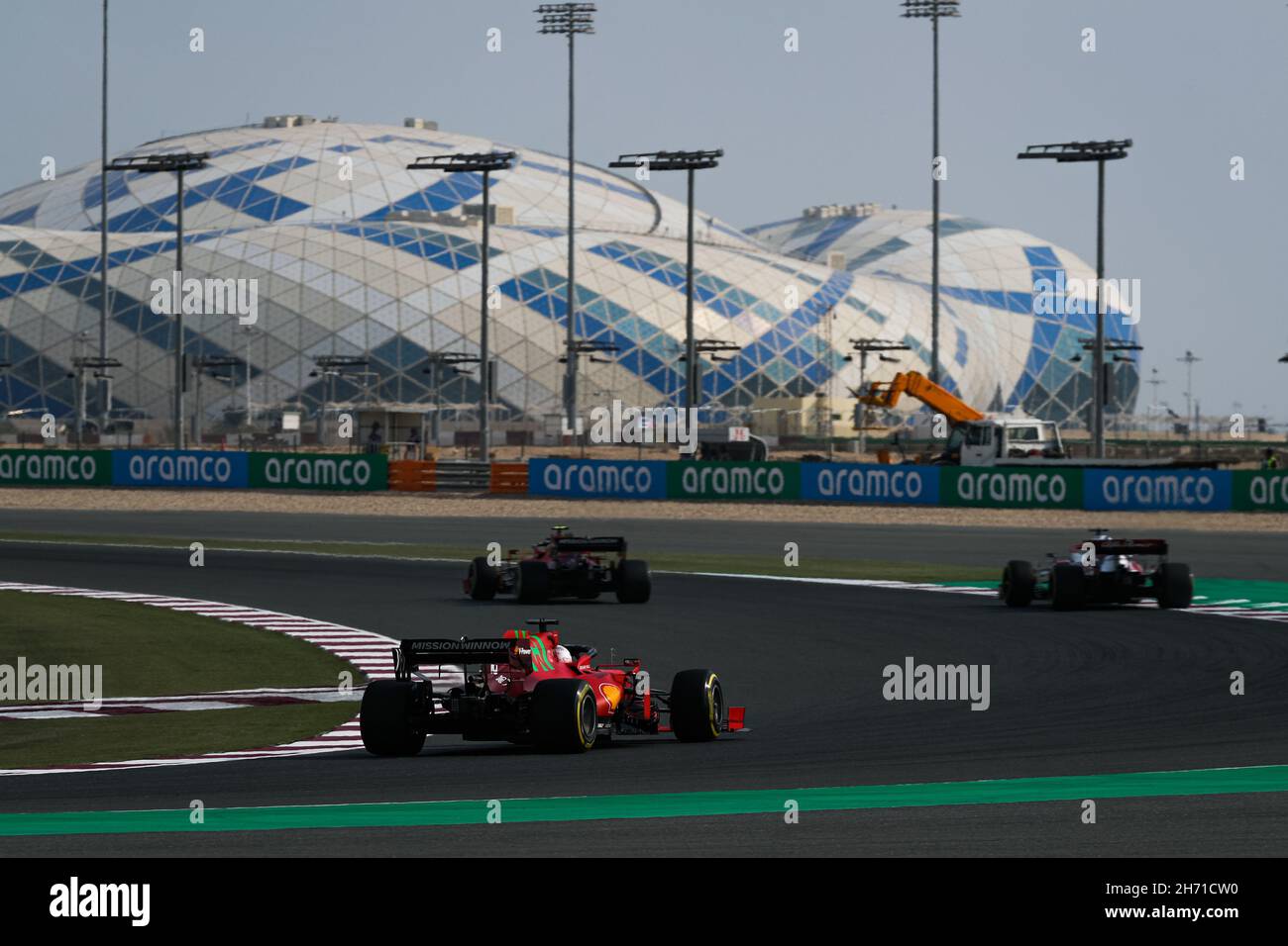 Doha, Qatar. 19th Nov, 2021. 16 LECLERC Charles (mco), Scuderia Ferrari SF21, action during the ...