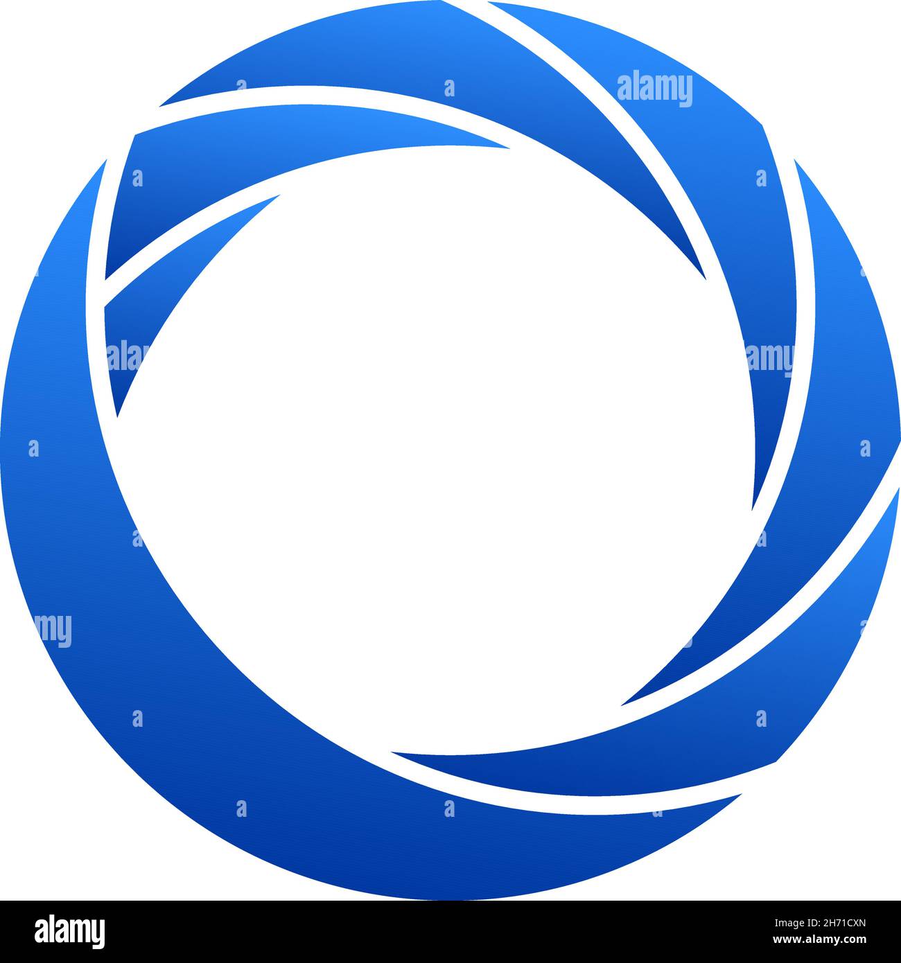 Circular abstract graphic. Segmented circle icon, design. Cyclical ...