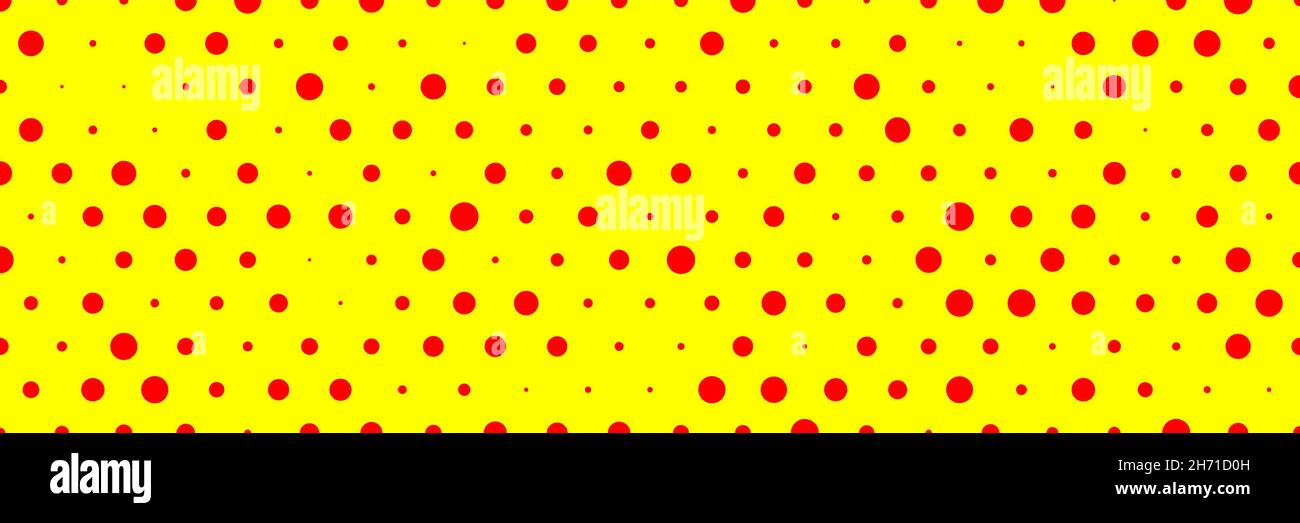 Pop art, red yellow comic effect background. Random dots, dotted ...