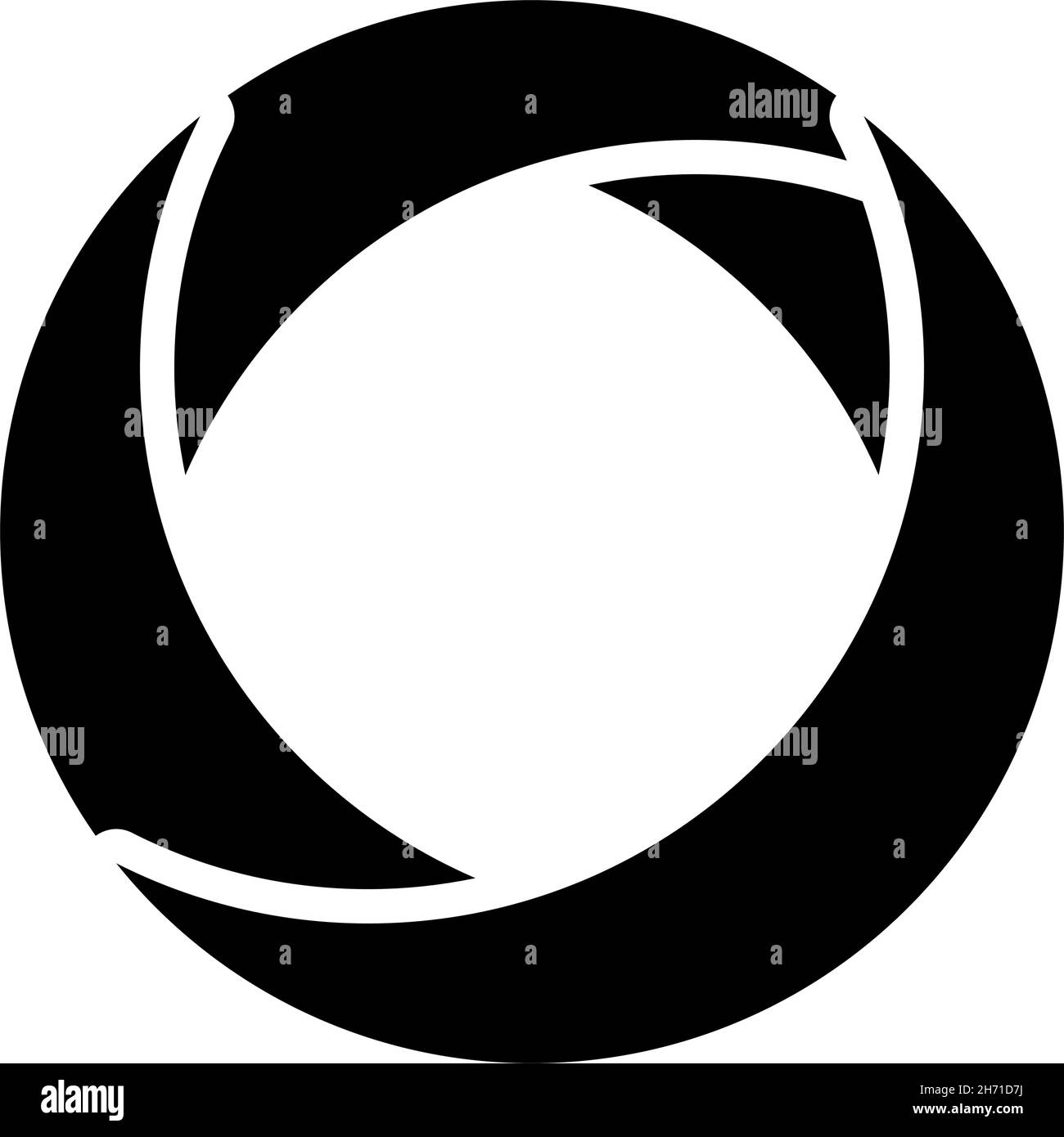 Circular abstract graphic. Segmented circle icon, design. Cyclical ...