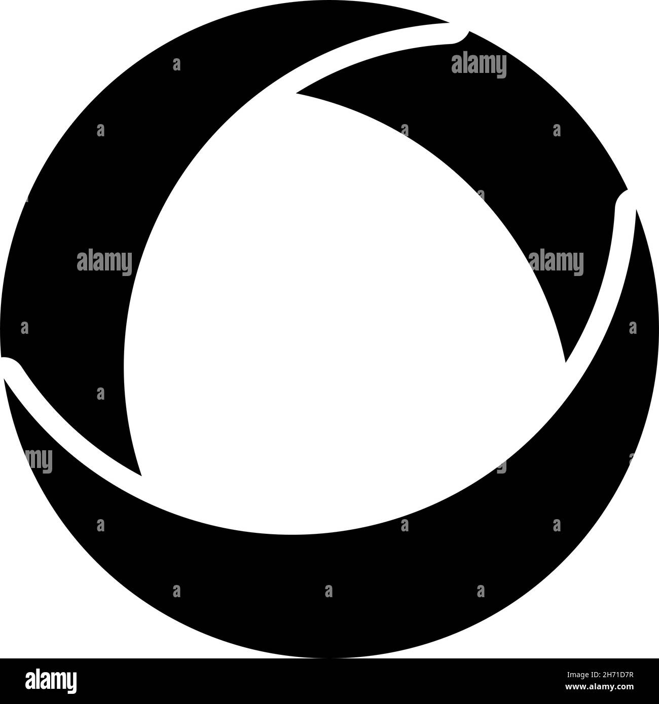 Circular abstract graphic. Segmented circle icon, design. Cyclical ...