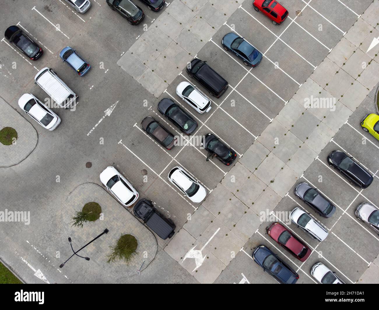 Top view of car parking Stock Photo - Alamy