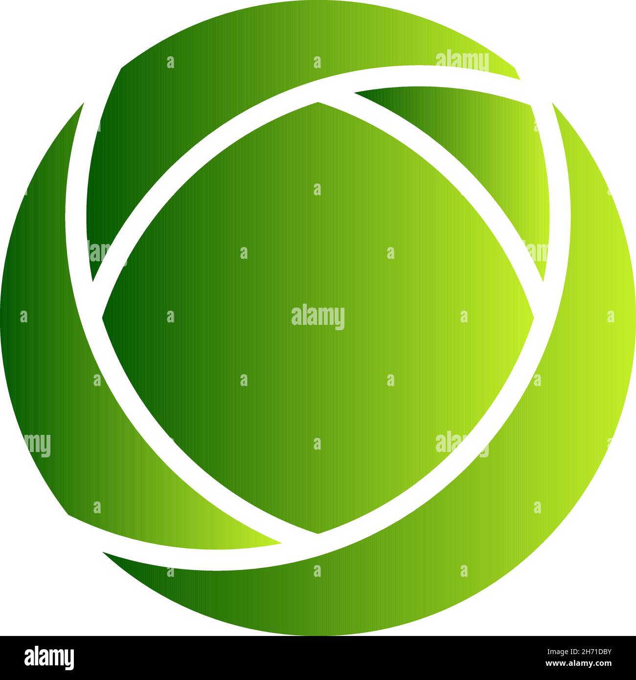 Circular abstract graphic. Segmented circle icon, design. Cyclical ...