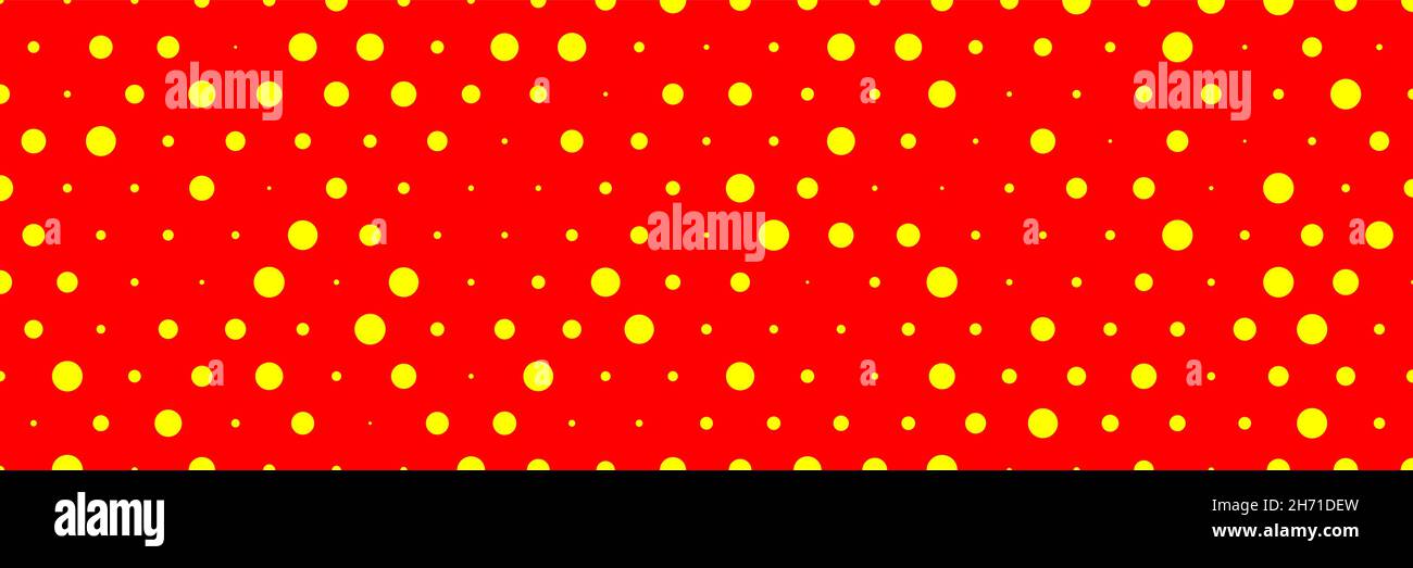 Pop art, red yellow comic effect background. Random dots, dotted ...