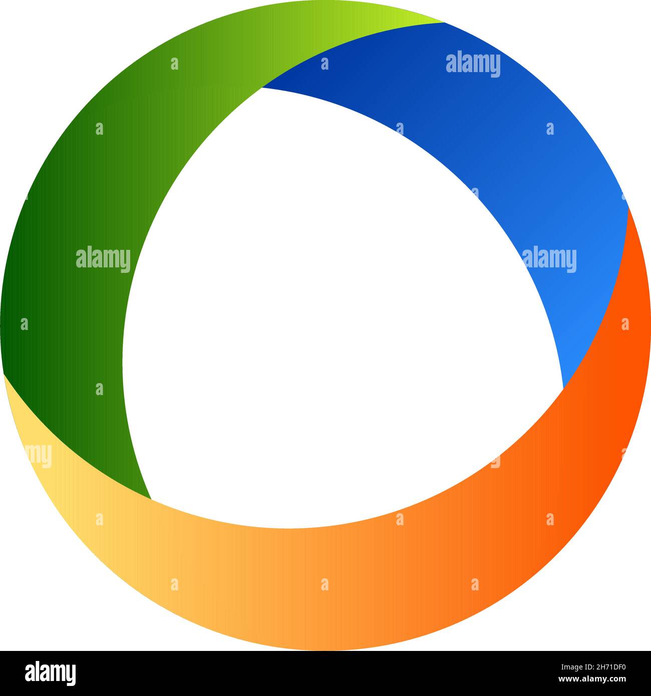 Circular abstract graphic. Segmented circle icon, design. Cyclical ...