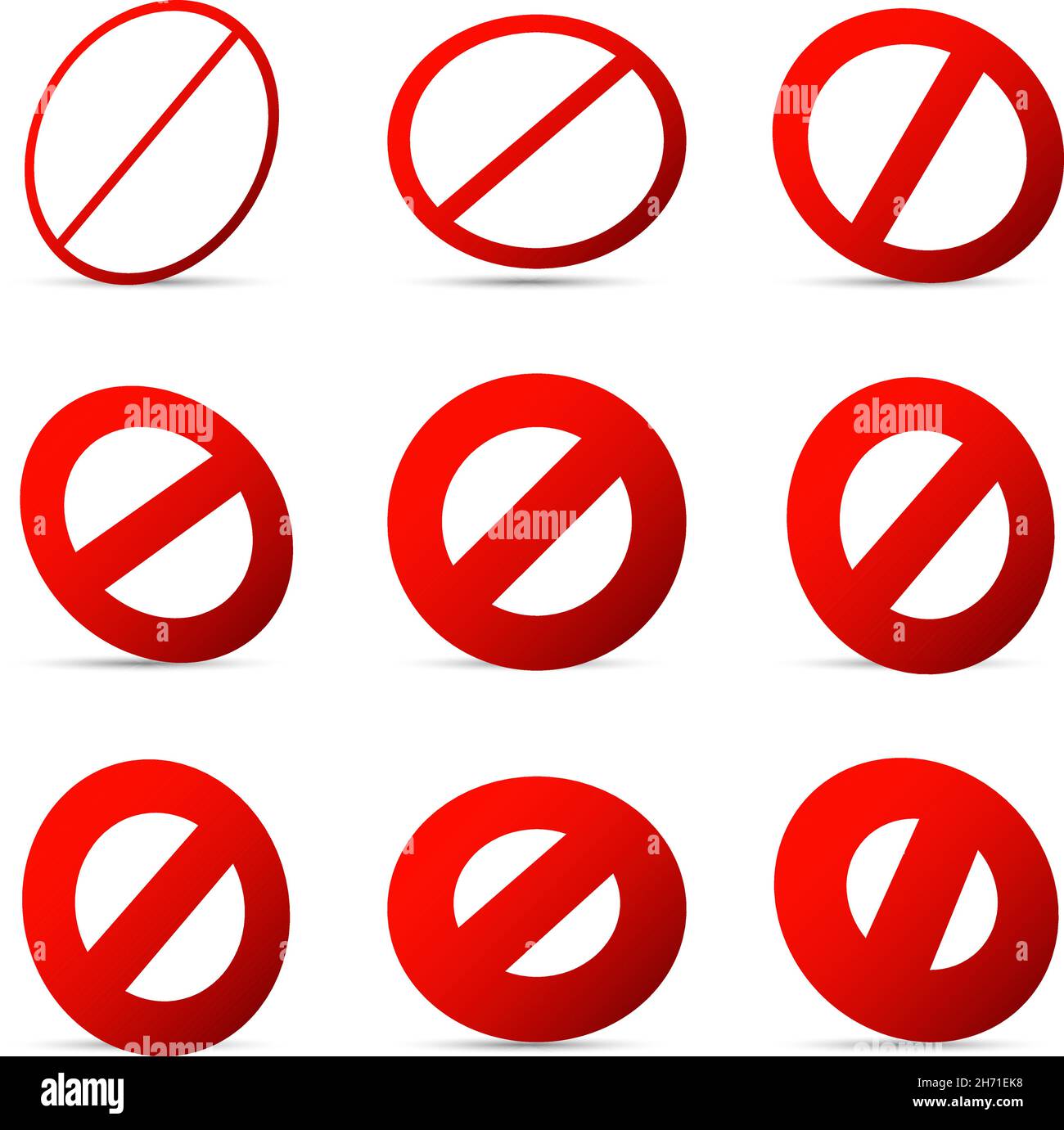 No entry, no entrance sign. Prohibition, restriction road signal ...